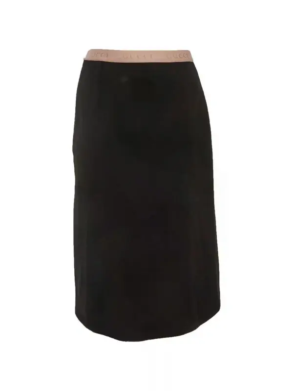 Gucci Logo Waistband Pencil Midi Skirt