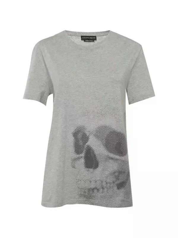 Alexander McQueen Printed Jersey T-shirt - Grey