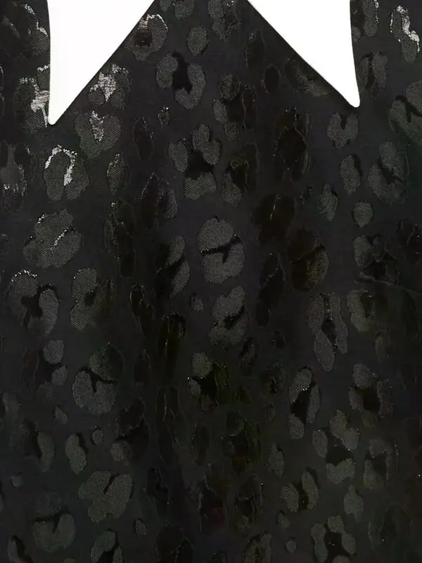 Versace Leopard Jacquard Dress With Bow Detail