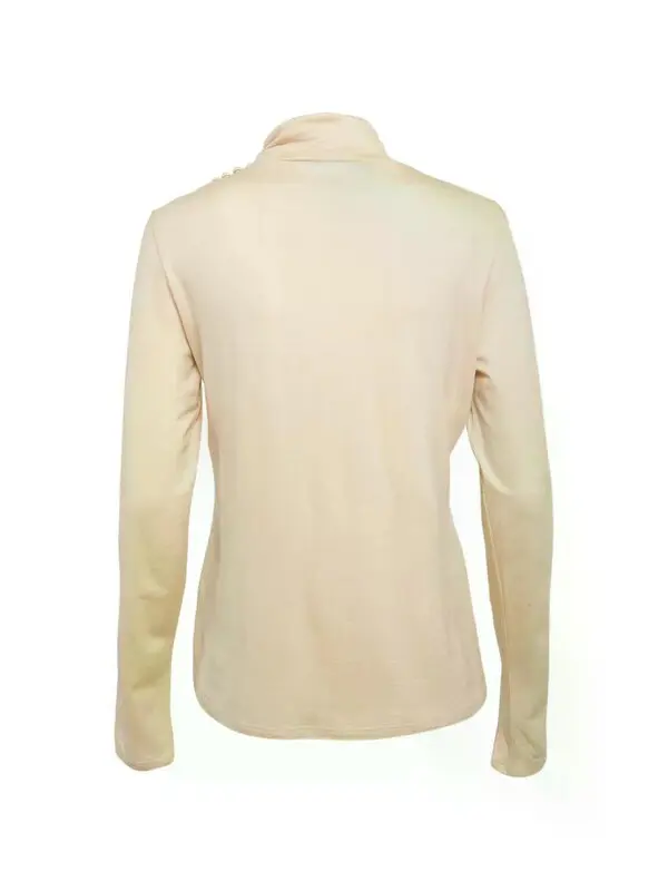 Max Mara Turtleneck Top With Button Detail