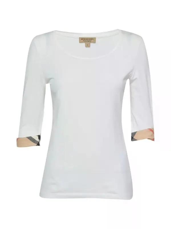 Burberry Nova Check Scoop Neck Top