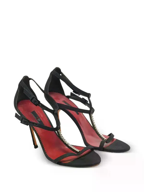Carolina Herrera Embellished Ankle Strap Stiletto Sandals