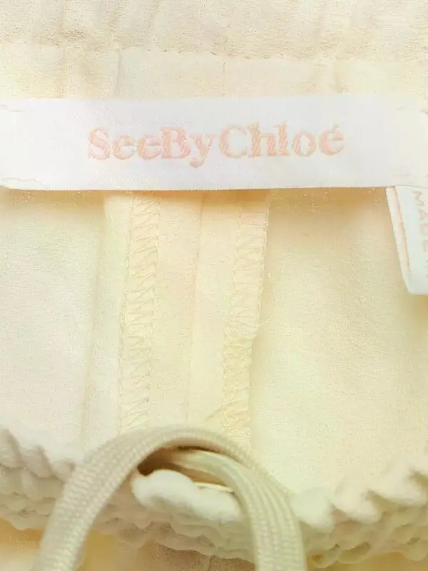 See By Chloé Light Ivory Elastic Waist Trousers - Neutrals