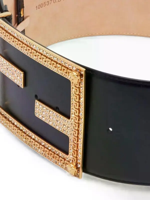 Fendi Fendace Crystal Embellished Wide Belt