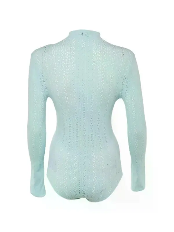 Fendi Mesh Long Sleeve Bodysuit