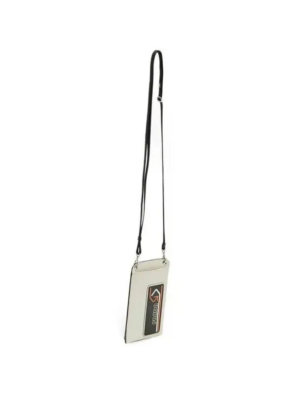 Prada Saffiano Logo Patch Phone Pouch