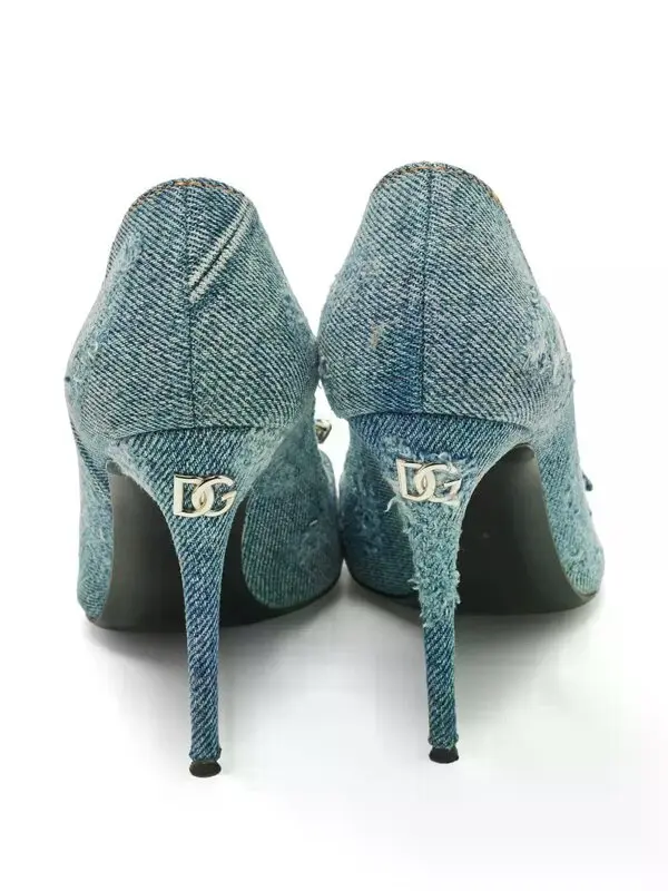 Dolce & Gabbana Bellucci Buckle-detail Denim Pumps