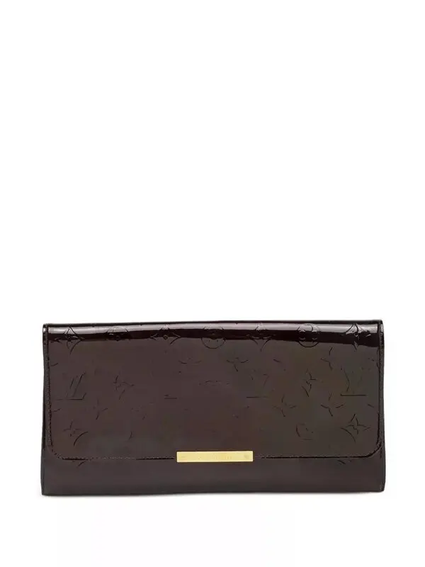 LOUIS VUITTON Monogram Vernis Robertson Clutch Bag - Brown