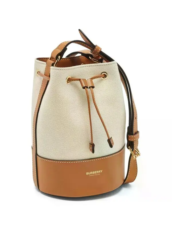 Burberry Canvas Leather Bucket Bag
