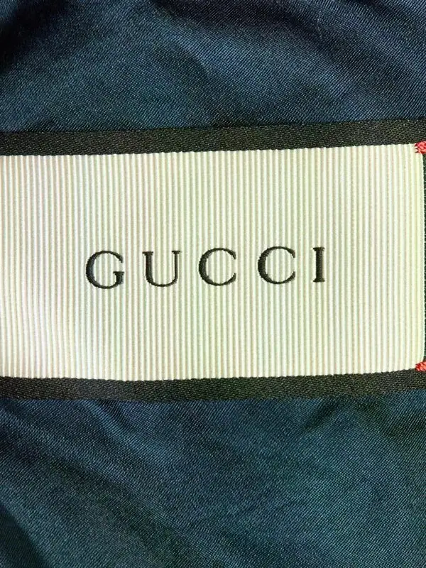 Gucci Long-sleeve Bomber Jacket With Panther Appliqu