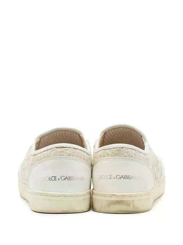 Dolce & Gabbana Lace Leather Sneakers