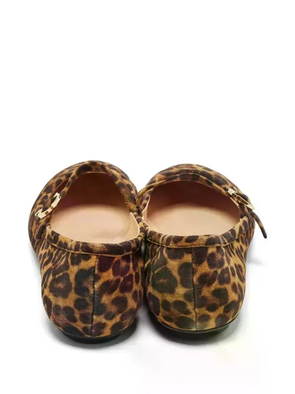GIANVITO ROSSI Leopard-print Ballet Flats
