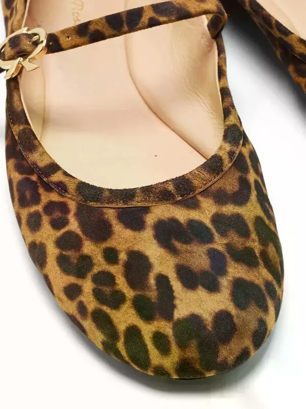 GIANVITO ROSSI Leopard-print Ballet Flats