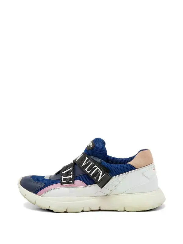 Valentino Garavani Panelled Vltn Touch-strap Sneakers - Blue