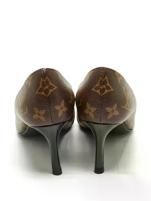 LOUIS VUITTON Monogram Canvas Patent Leather Cap Toe Pumps