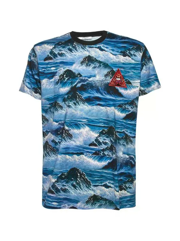 Givenchy Ocean Wave-print T-shirt