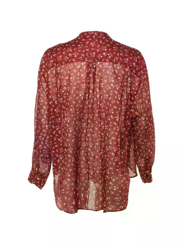 ISABEL MARANT VINTAGE Floral Print Band Collar Shirt