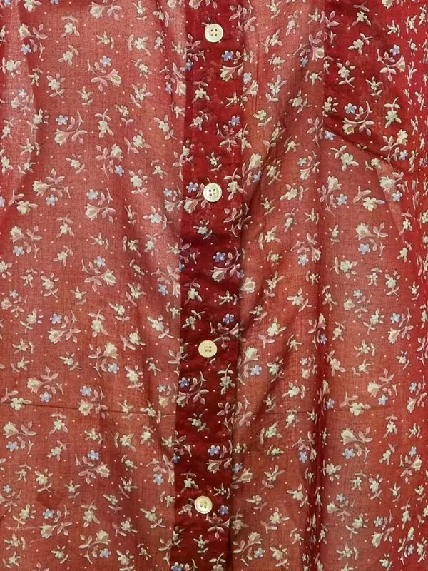 ISABEL MARANT VINTAGE Floral Print Band Collar Shirt