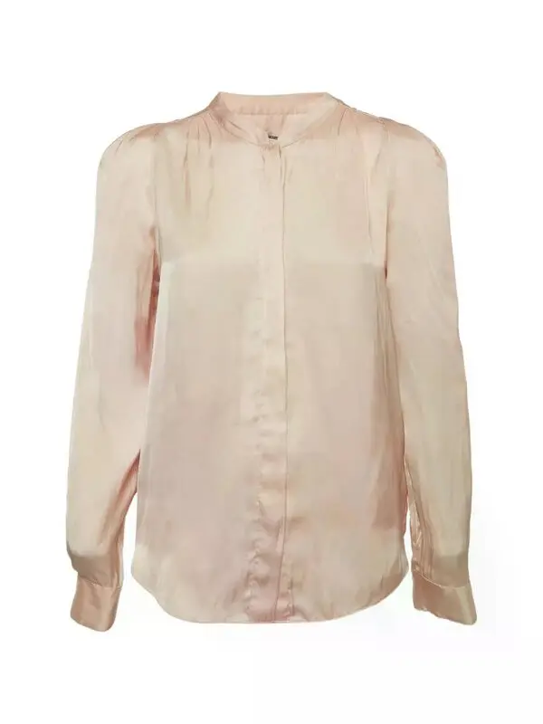 Zadig&Voltaire Touchy Satin Band Collar Top - Pink