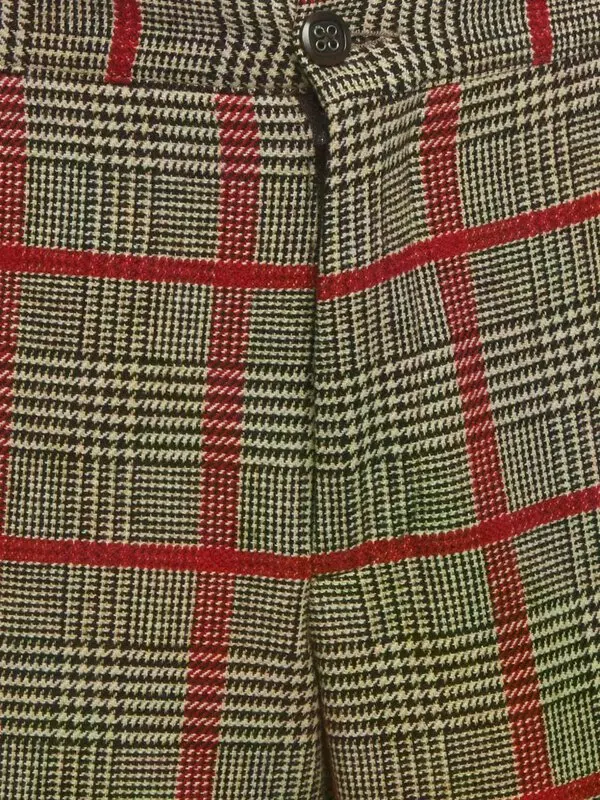 Etro Glen Plaid Straight-fit Trousers - Brown