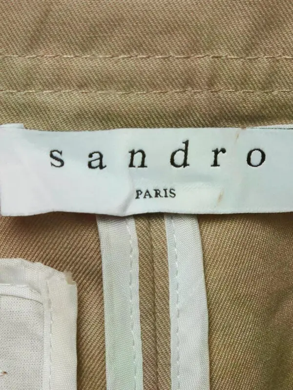 Sandro Belted Gabardine Mini Skirt