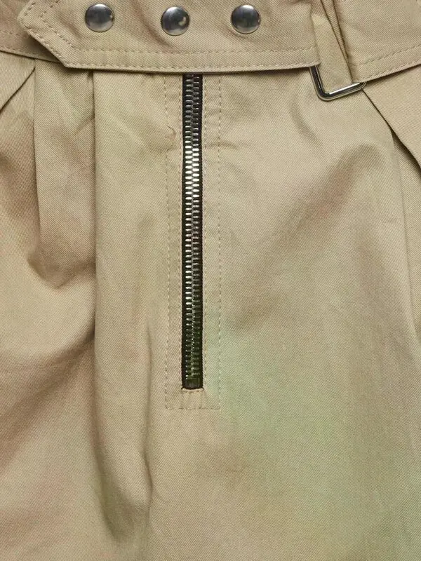 Sandro Belted Gabardine Mini Skirt