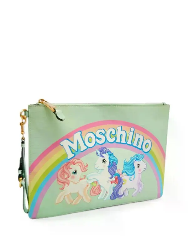 Moschino My Little Pony Zip Pouch Clutch Bag