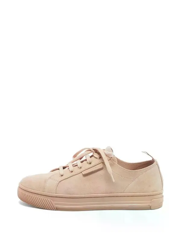 GIANVITO ROSSI Suede Lace-up Sneakers - Neutrals
