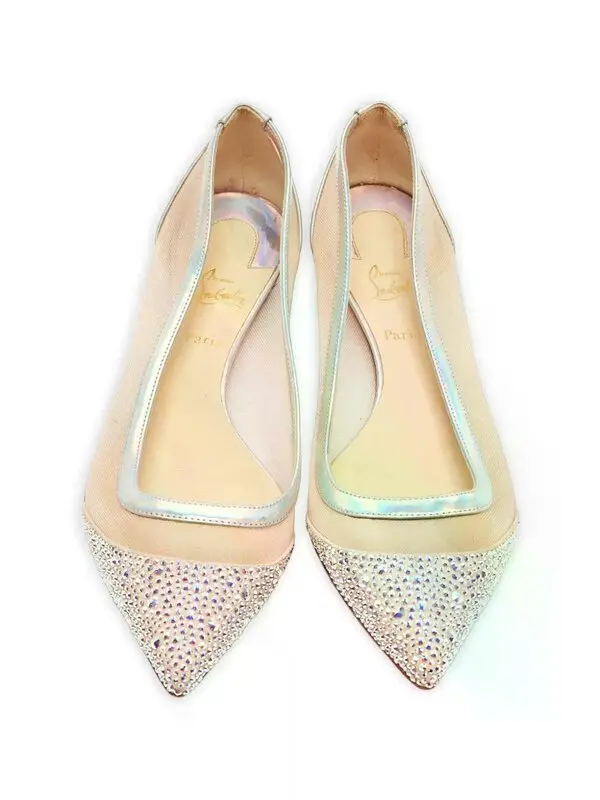 CHRISTIAN LOUBOUTIN Crystal Embellished Ballet Flats