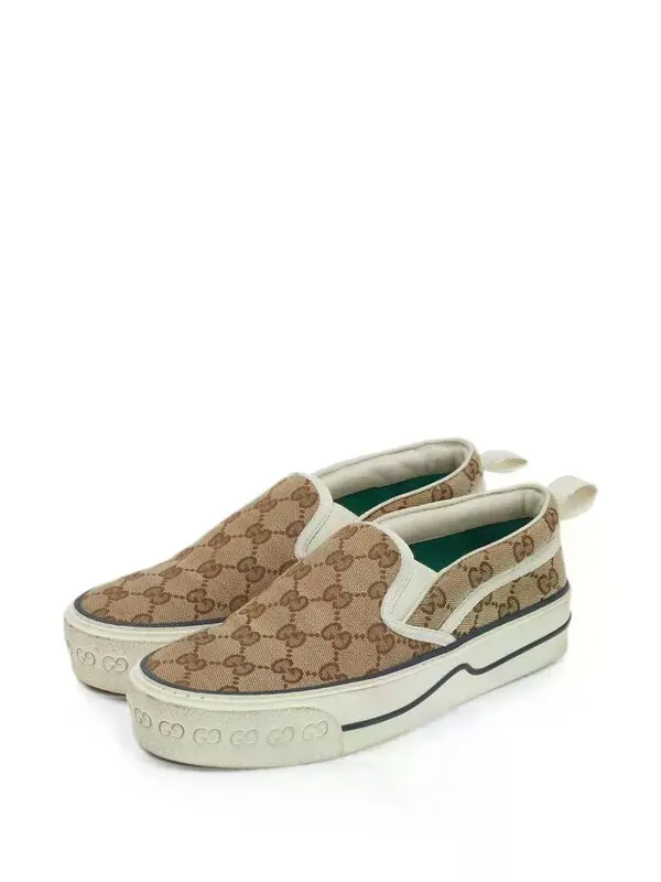 Gucci Tennis 1977 Gg Canvas Slip-on Sneakers