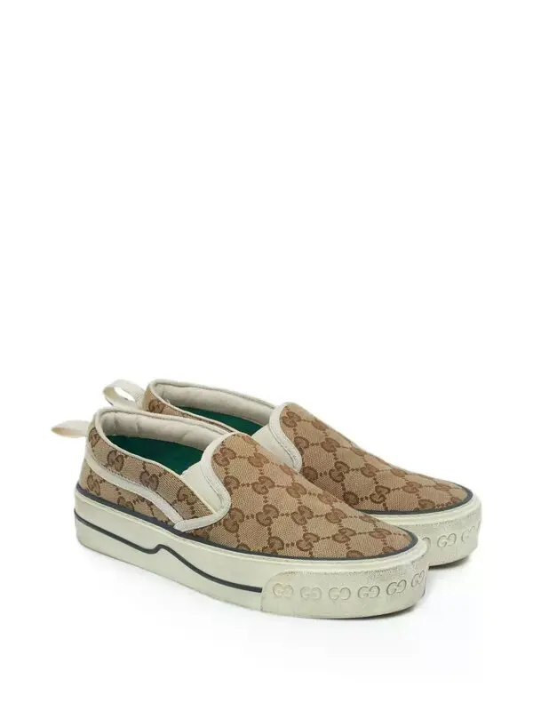 Gucci Tennis 1977 Gg Canvas Slip-on Sneakers
