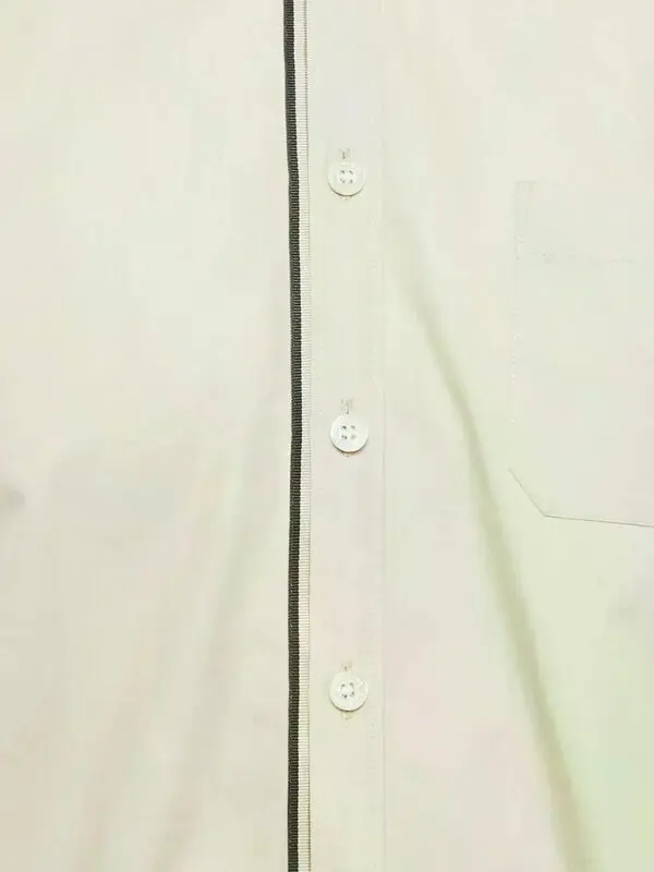 Burberry Piped-trim Chest-pocket Shirt