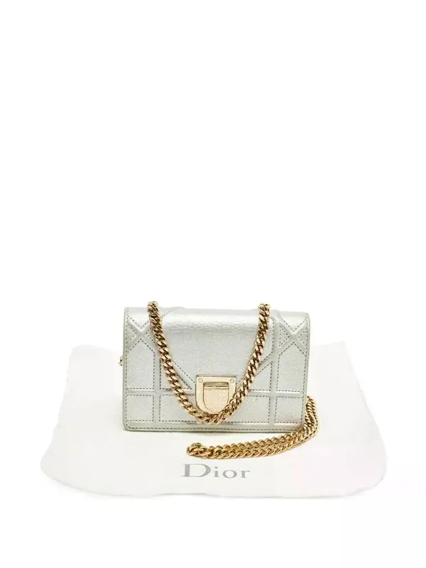 Dior 2017 Baby Diorama Shoulder Bag - Silver