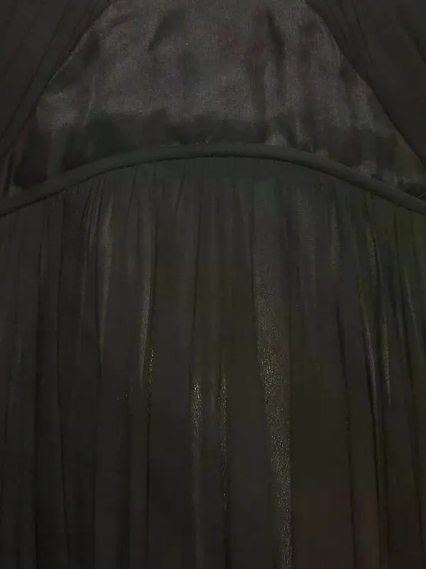 Dolce & Gabbana Crepe Gathered Midi Dress With Satin Trim