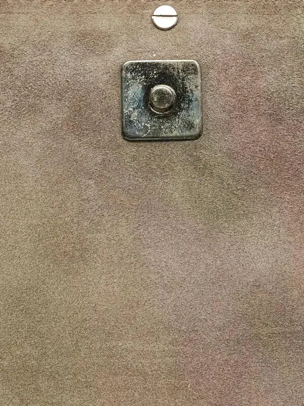 Fendi Suede Logo Clutch Bag