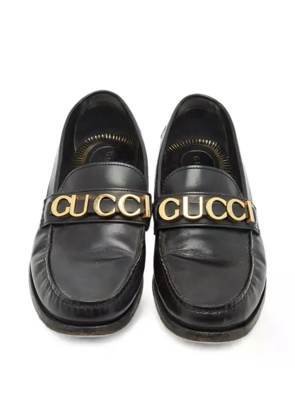 Gucci Logo-lettering Loafers