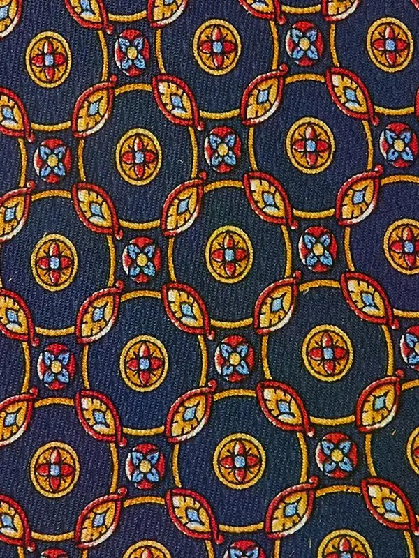 S.t. Dupont Printed Silk Neck Tie - Blue