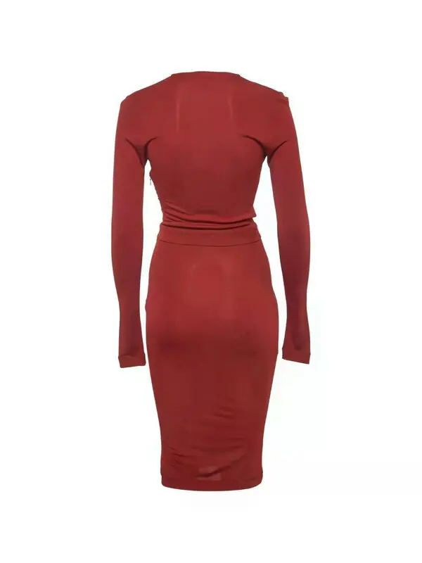 Just Cavalli V-neck Midi Dress With Snake Detail