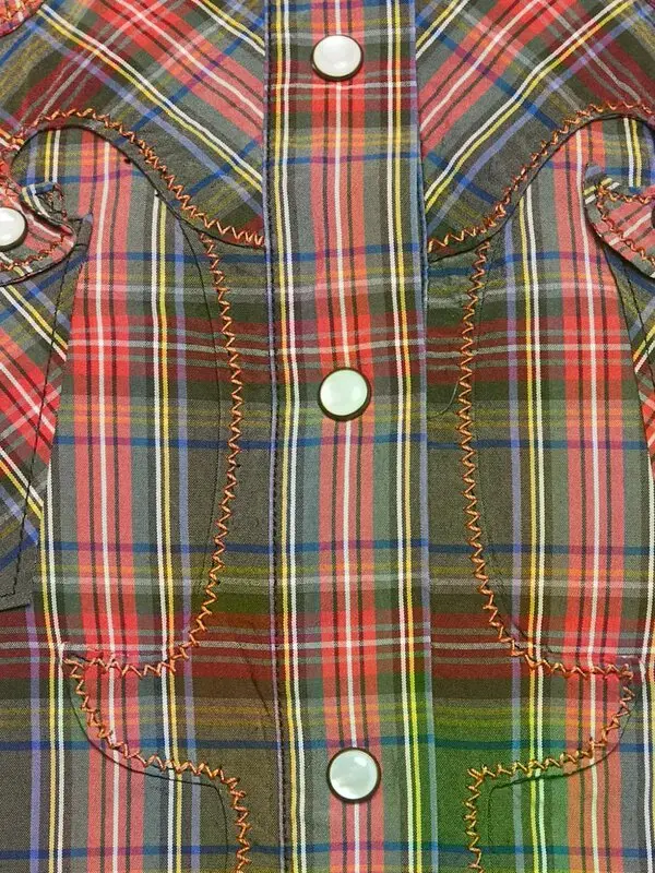 Dolce & Gabbana Plaid Sleeveless Shirt - Red