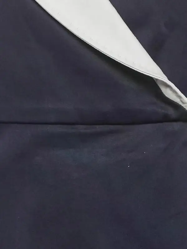 Max Mara Contrast Collar Midi Wrap Dress