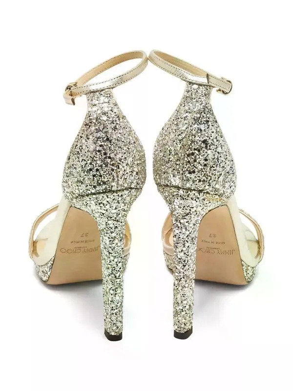 JIMMY CHOO Misty Glitter High Heel Sandals