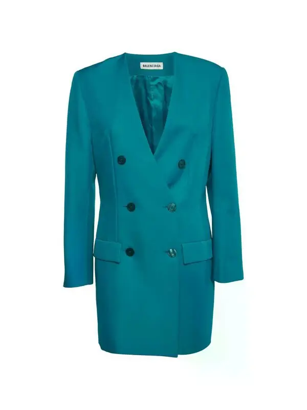Balenciaga Double-breasted Blazer Dress - Blue