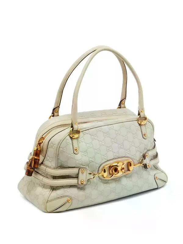 Gucci Large Guccissima Wave Boston Bag - Neutrals
