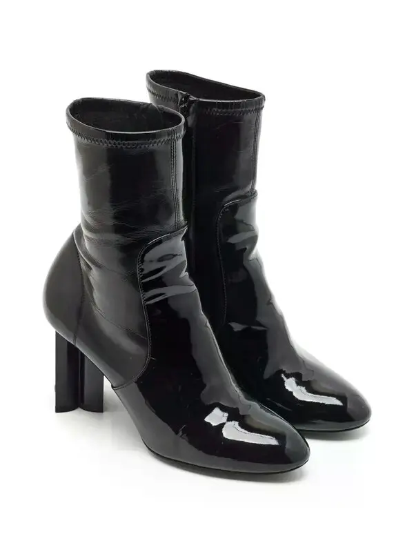 LOUIS VUITTON Patent Leather Silhouette Ankle Boots