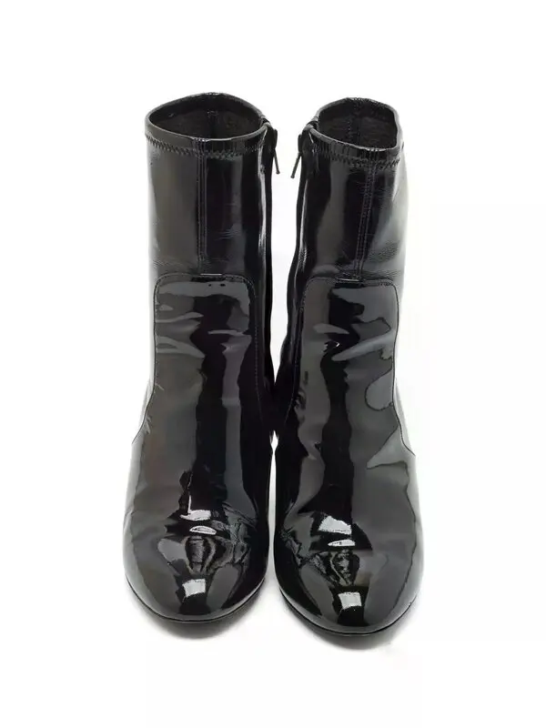 LOUIS VUITTON Patent Leather Silhouette Ankle Boots