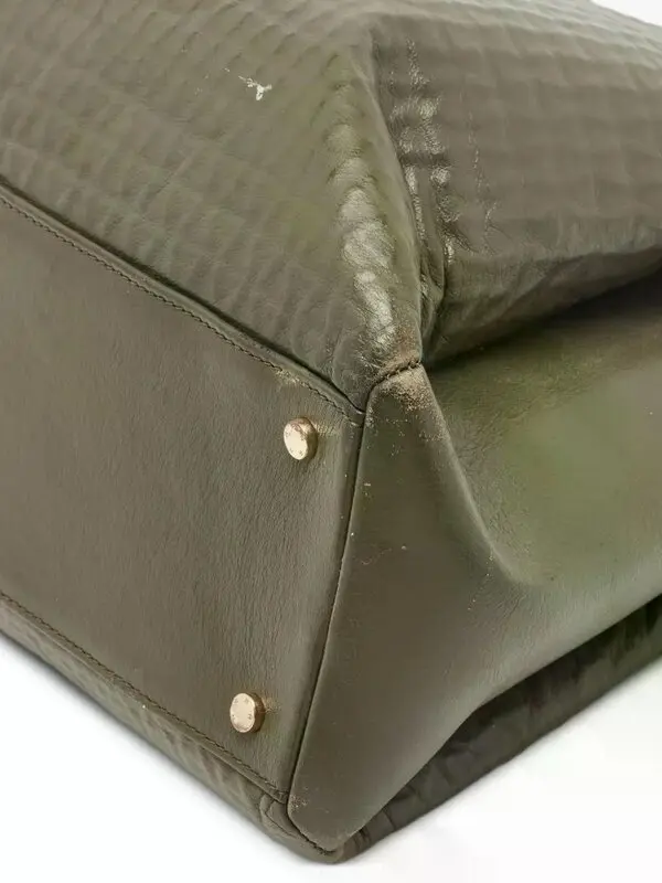 AIGNER Textured Leather Tote Bag With Chain Detail