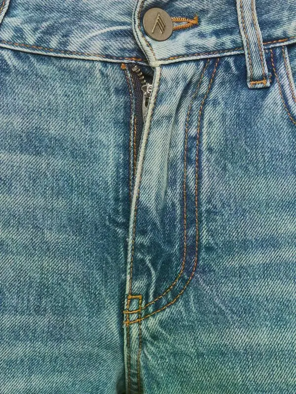 Attico Five-pocket Straight-leg Jeans - Blue