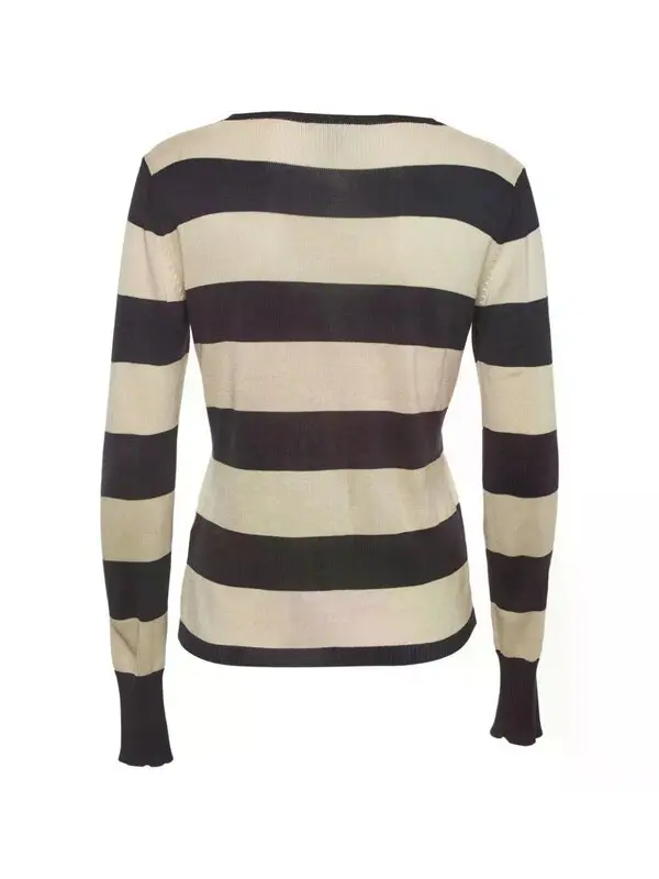 Max Mara Striped V-neck Cardigan