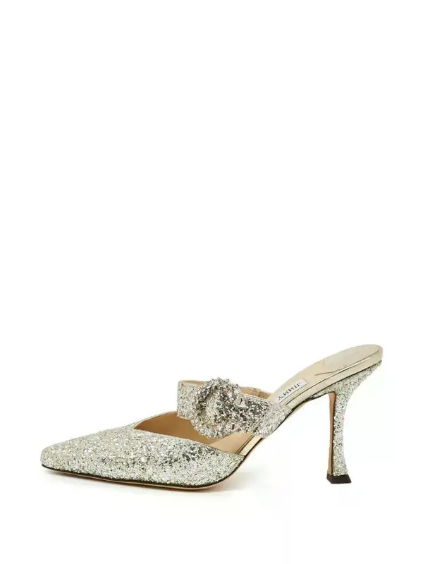 JIMMY CHOO Marta Crystal-embellished Stiletto Mules