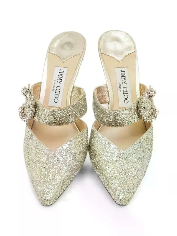 JIMMY CHOO Marta Crystal-embellished Stiletto Mules
